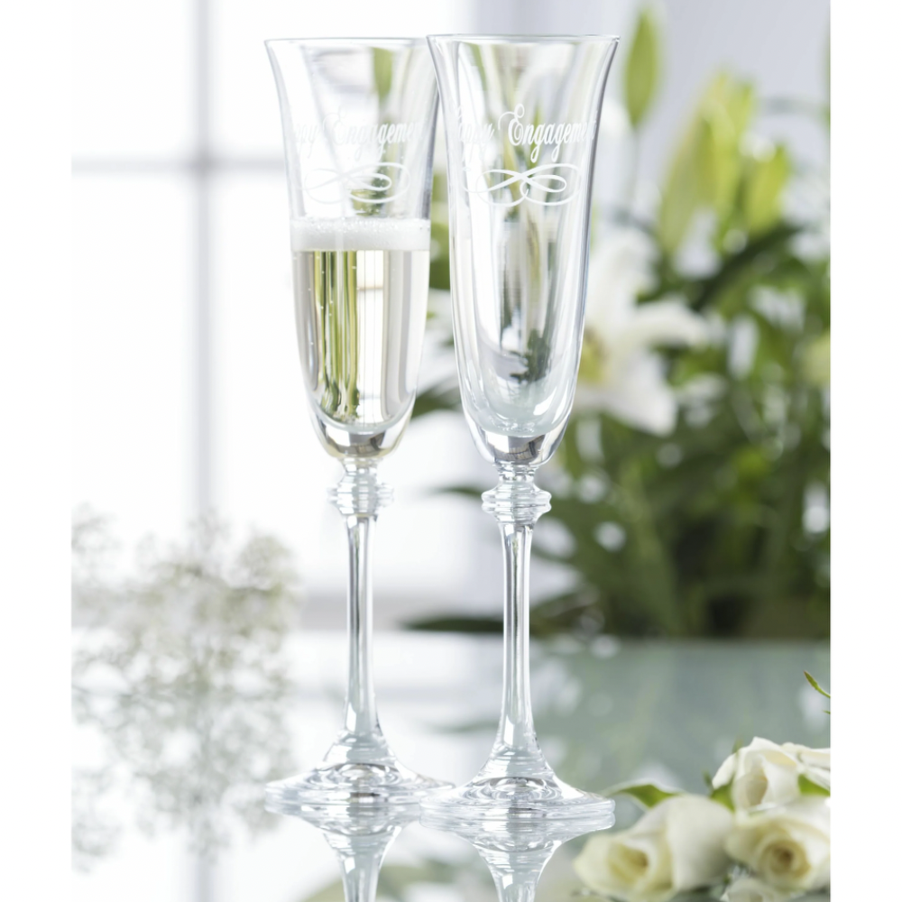 Liberty Engagement Champagne Flutes Set Of 2